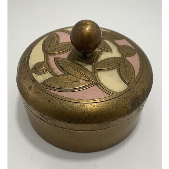Chase | Makeup | Vintage Chase Metalworks Powder Jar Metal Lidded ...